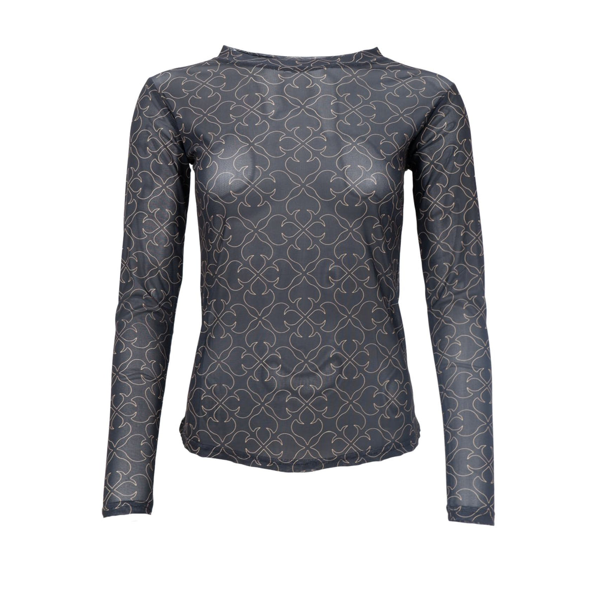 BCANNIE mesh blouse - Black Deco – Black Colour